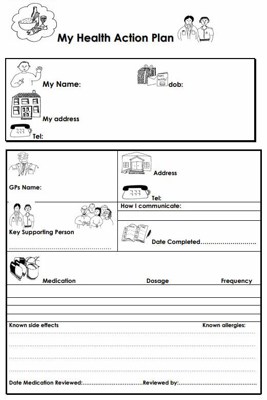 My Health Action Plan Easy Health
