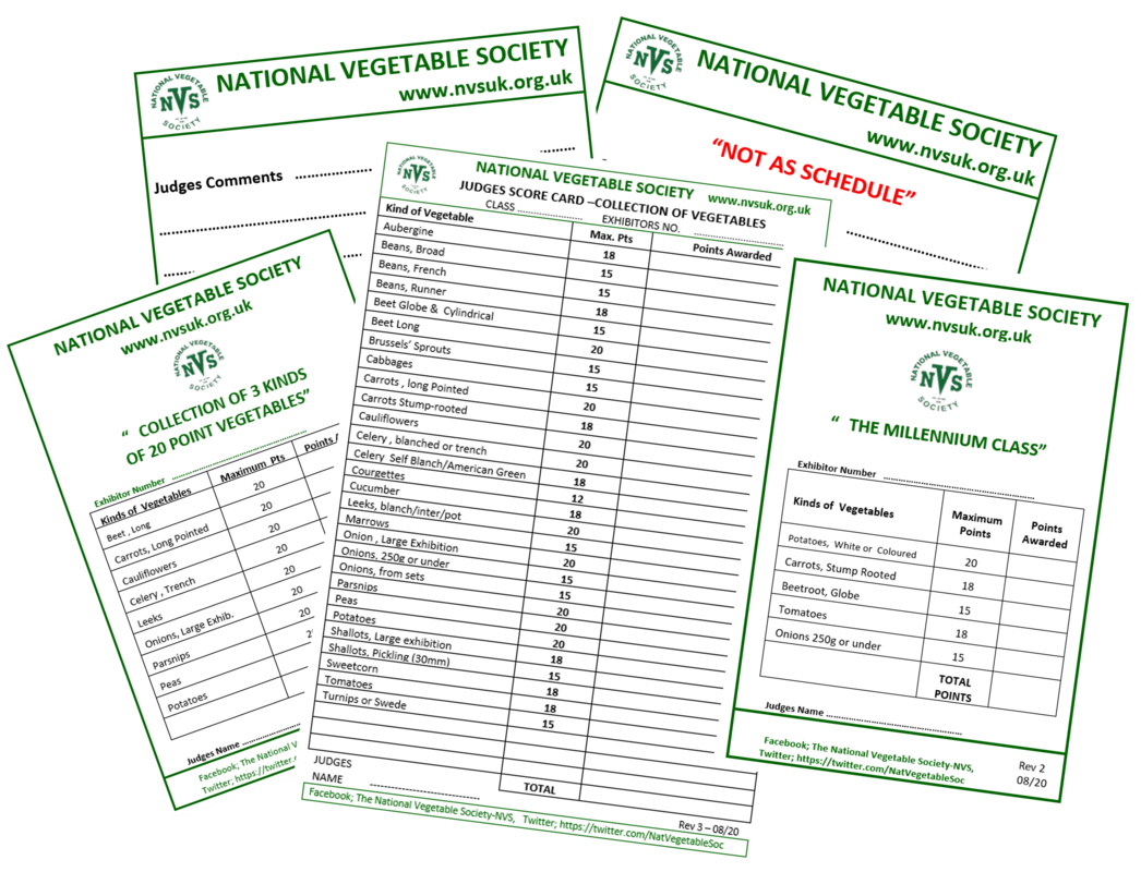 Judges Show Stationery | National Vegetable Society